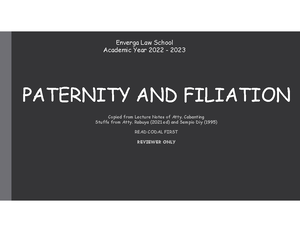 Husband and Wife - Notes from Atty. Rabuya, Sta. Maria, Paras, Sempio ...