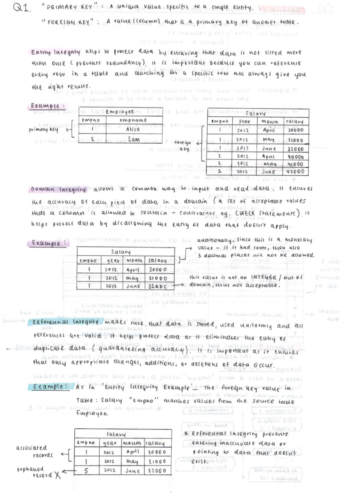 31061 Database Principles Written Exam Responses - 031061 - Studocu