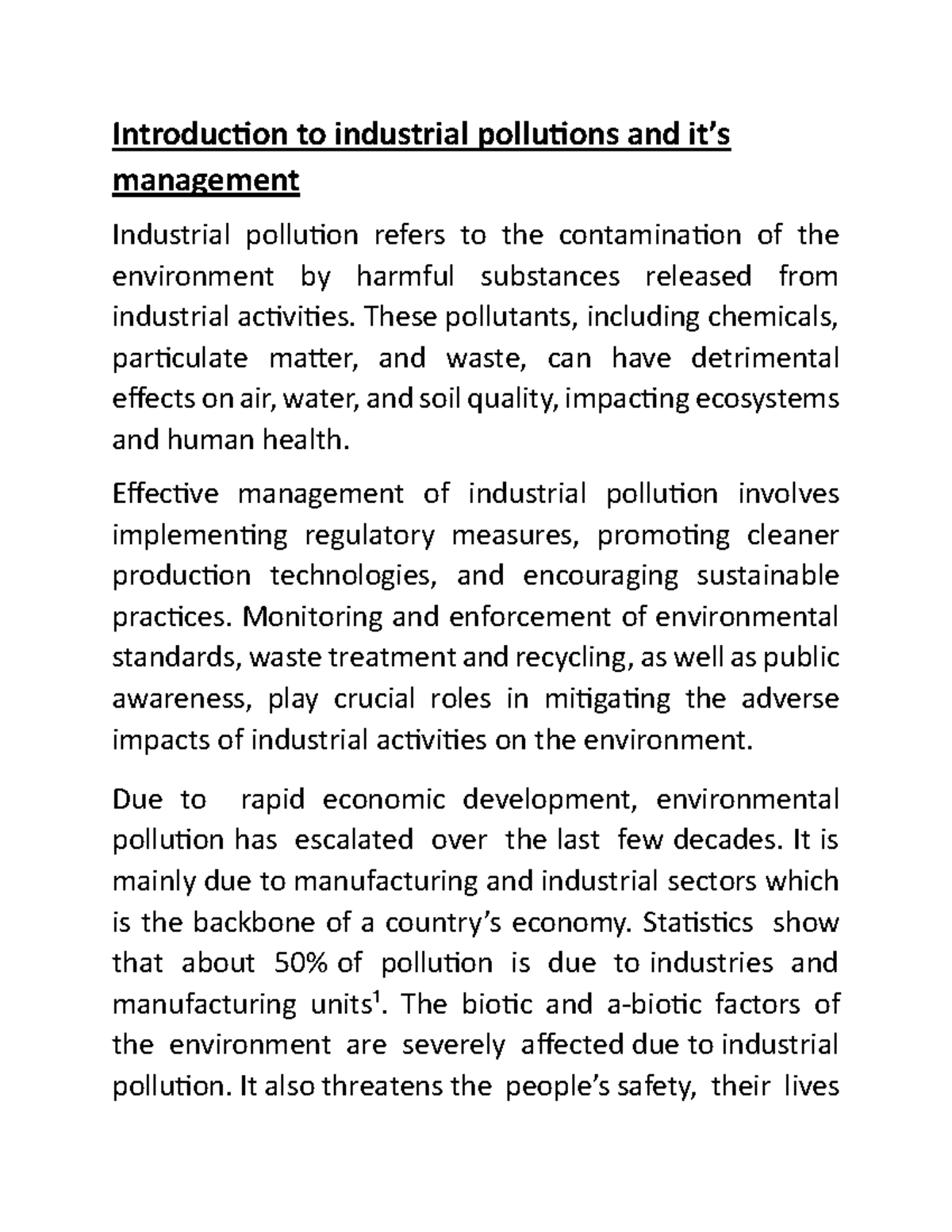 Document - Introduction to industrial pollutions and it’s management ...
