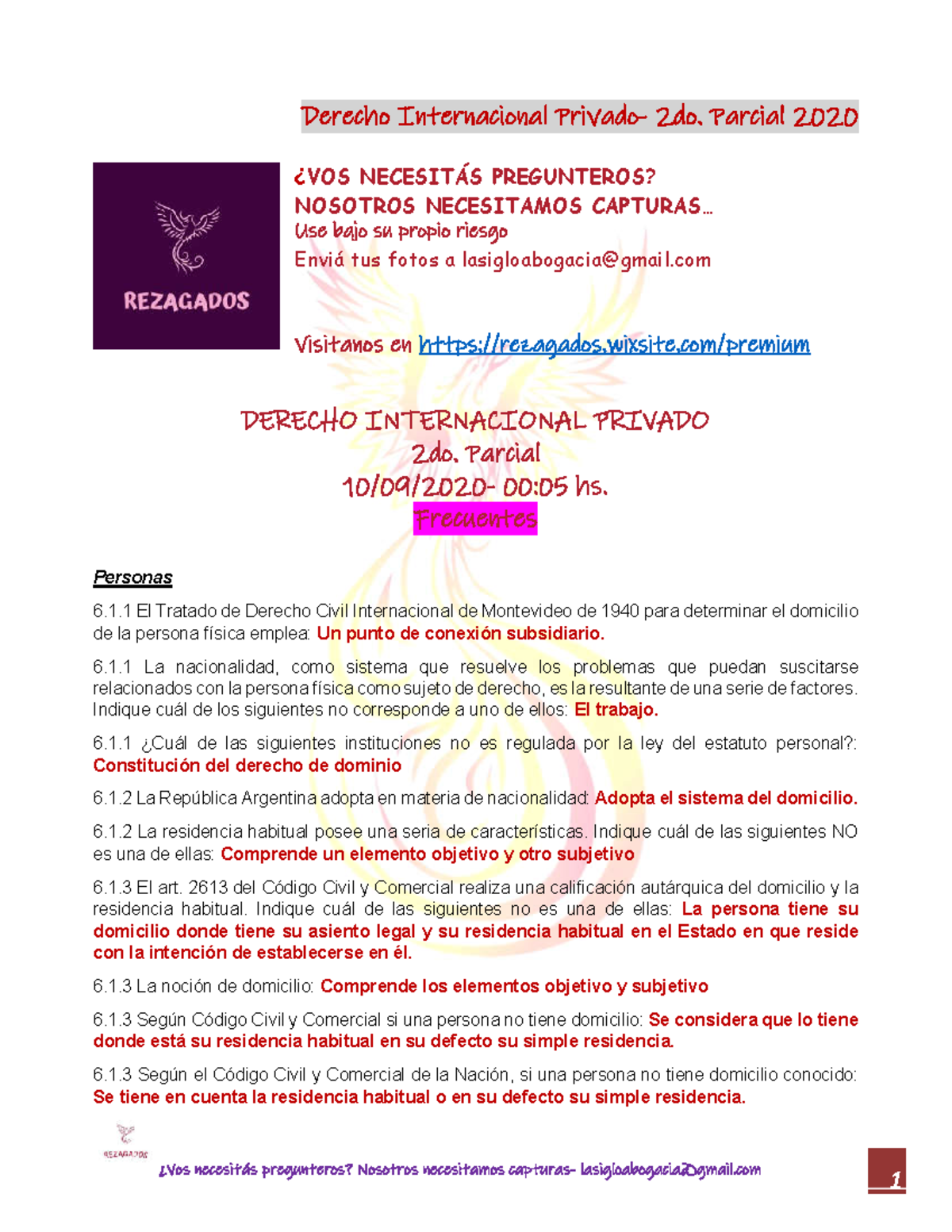 Parcial 10 Septiembre 2020, preguntas y respuestas - Warning: TT: undefined function: 32 ¿Vos ...