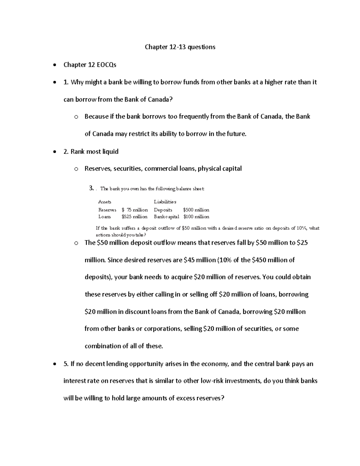 Chapter 12 13 converted - Chapter 12- 13 questions Chapter 12 EOCQs Why ...