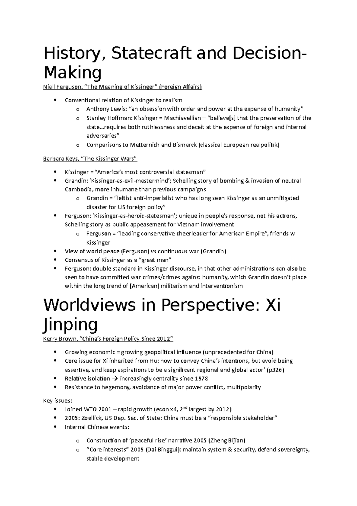 Contemporary Issues in International Issues - History, Statecraft and ...