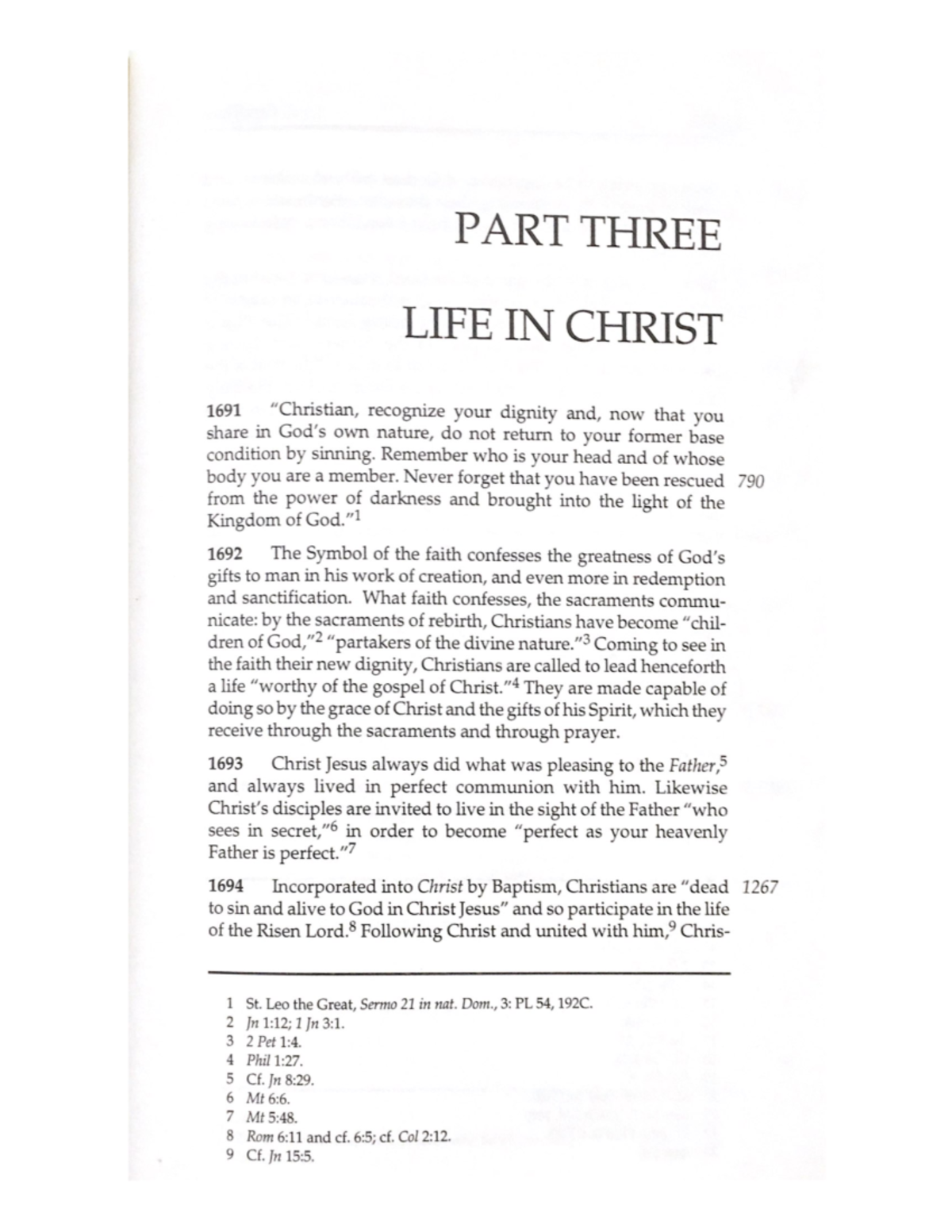 CL4-Life in Christ (CCC 1691-1698) - PART THREE LIFE IN CHRIST 1691 ...
