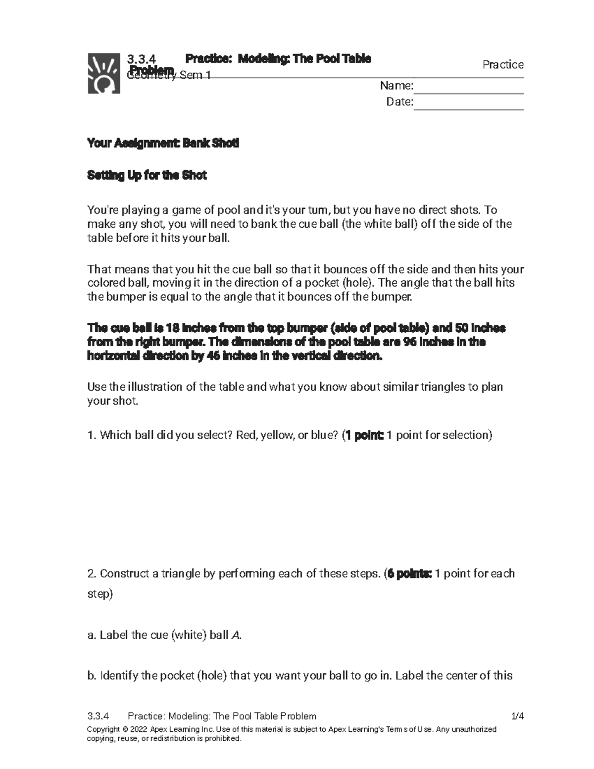 38d779e7c5c80d91a7867de2ea99df3a - Practice: Modeling: The Pool Table ...