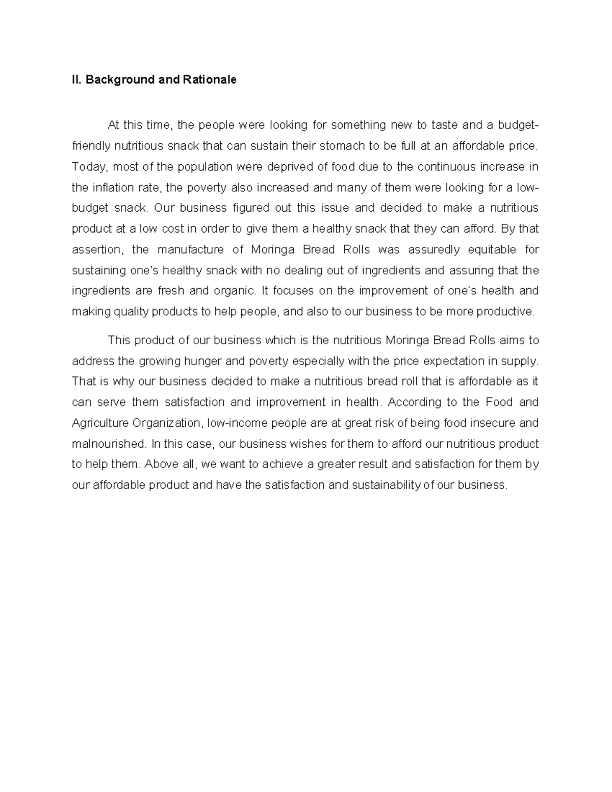 Chapter 2 - FW3D - II. Background and Rationale At this time, the ...