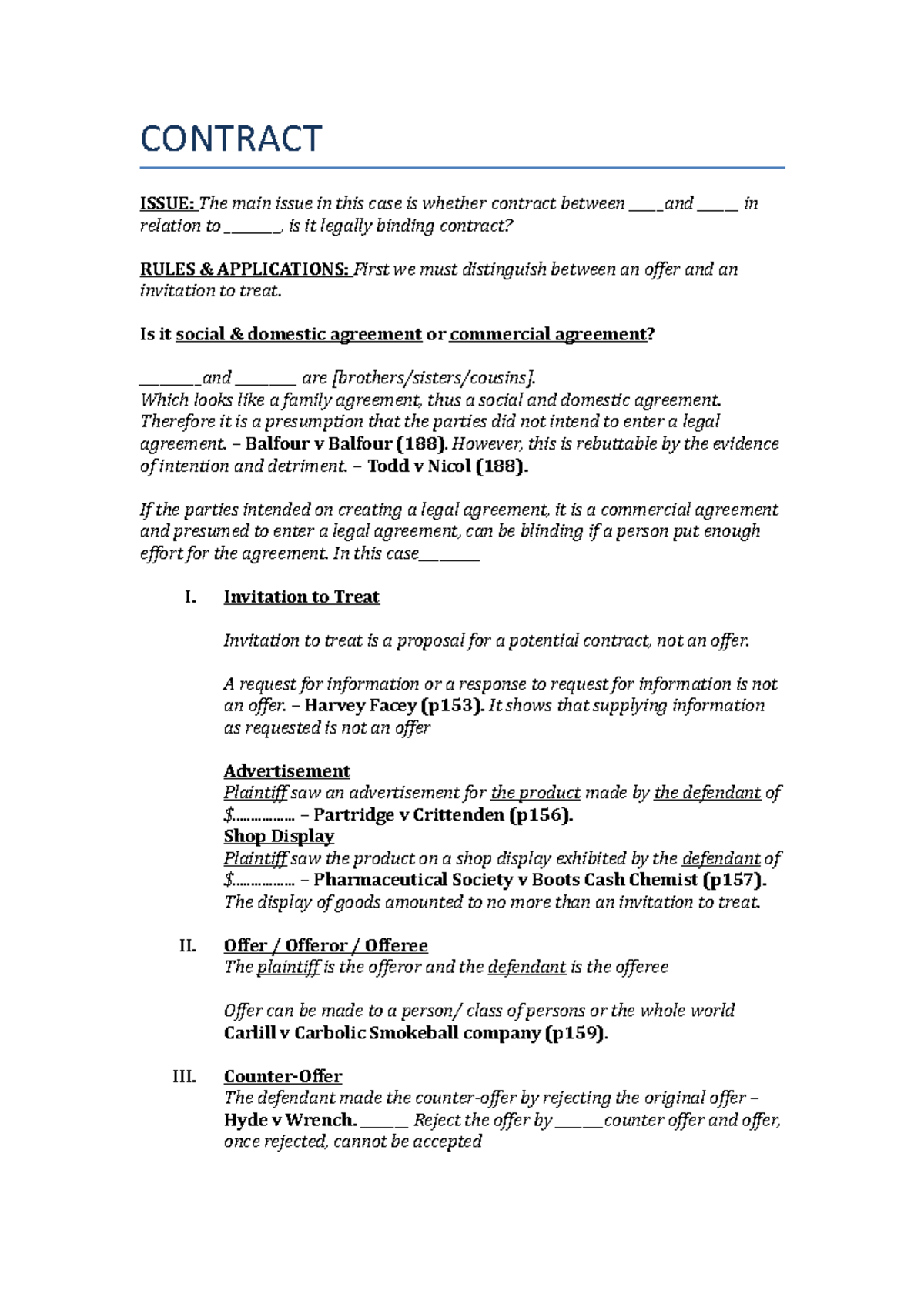 3. Contract - CONTRACT ISSUE: The main issue in this case is whether ...