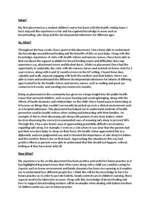 Reflection for portfolio - This reflection will use Driscoll’s model of ...