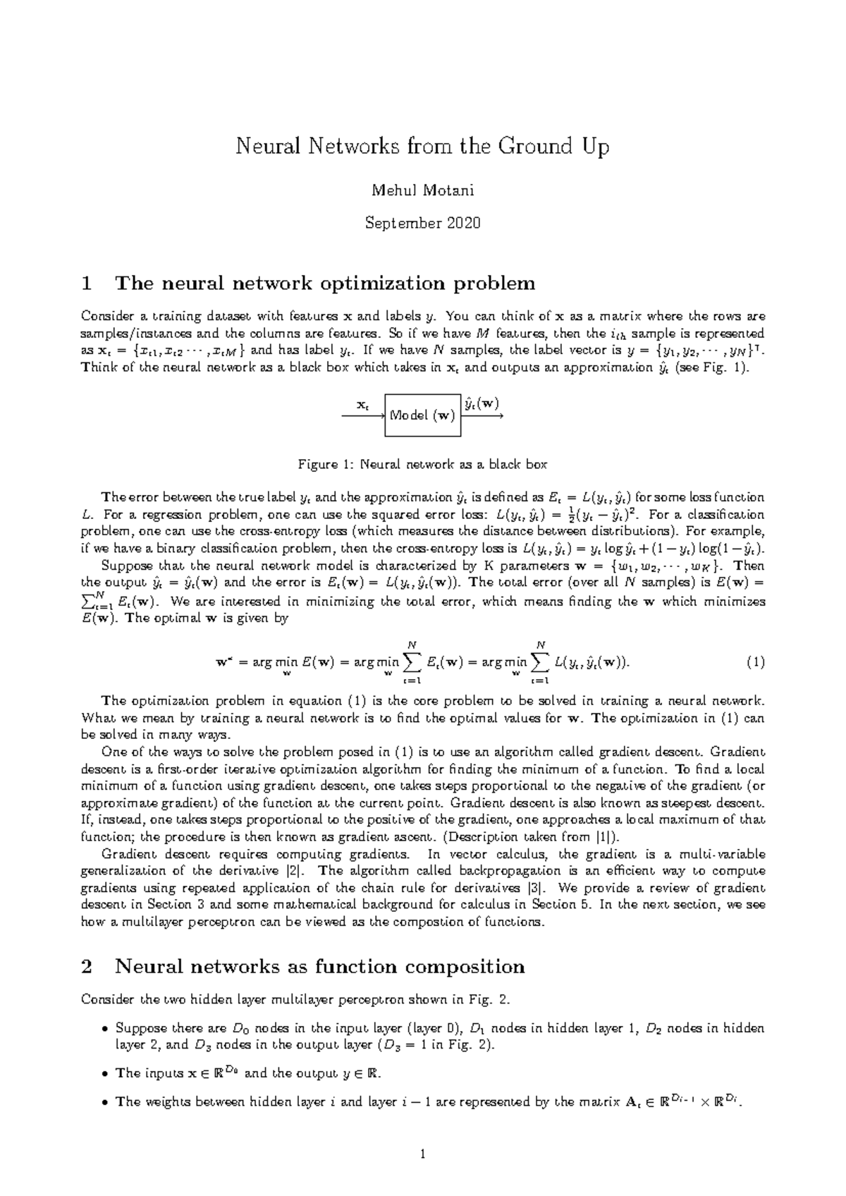 A13 Neural Networks Writeup - Neural Networks from the Ground Up Mehul Motani September 2020 1 ...