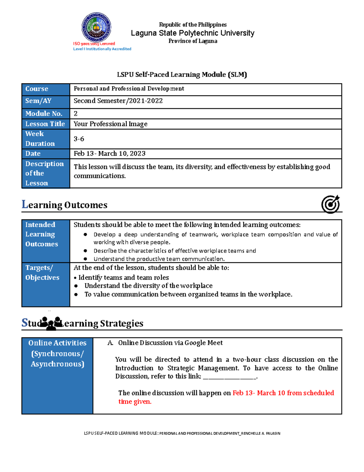 OFAD1 Module 2 - okieee - Laguna State Polytechnic University Province ...