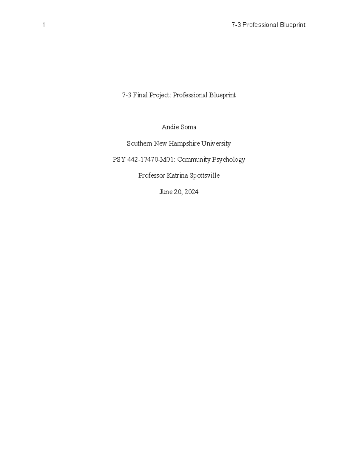 7-3 Final Project Professional Blueprint- Andie Soma - 7-3 Final ...