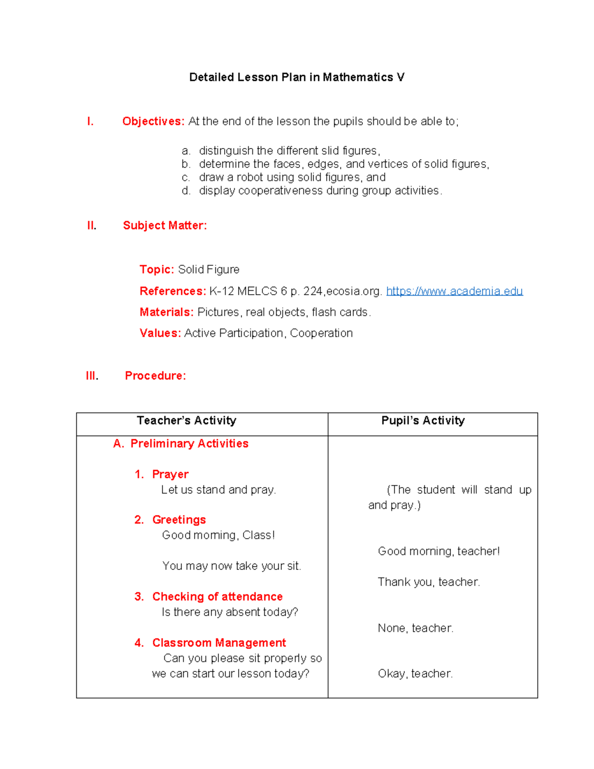 12312412412 - MATH DLP - Detailed Lesson Plan in Mathematics V I ...