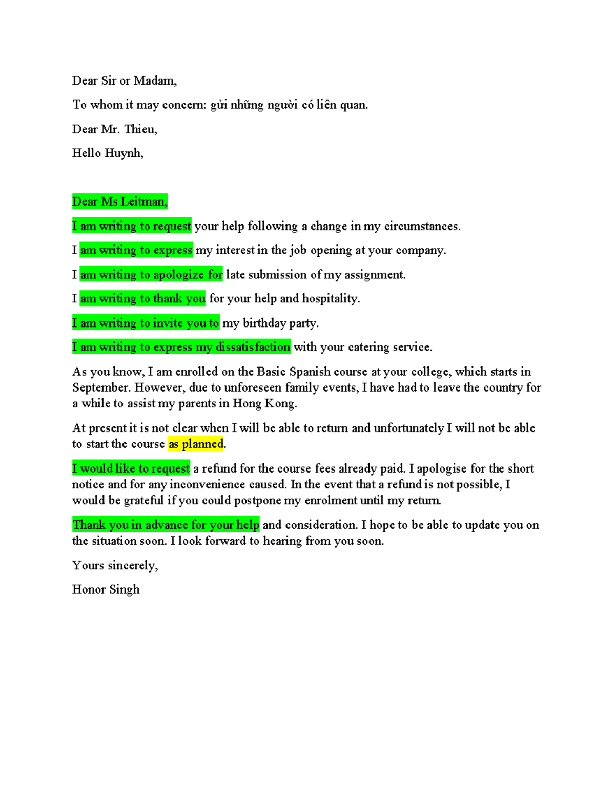 Email template - Dear Sir or Madam, To whom it may concern: gửi những ...