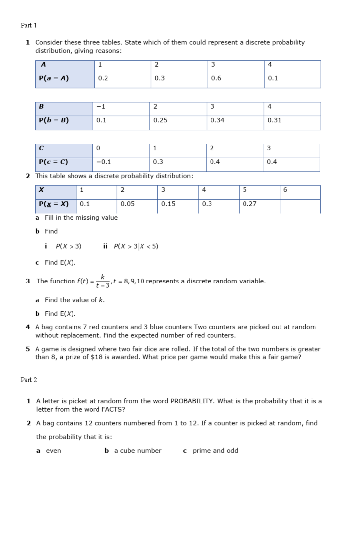 Probability Practice Exam Matematika Studocu