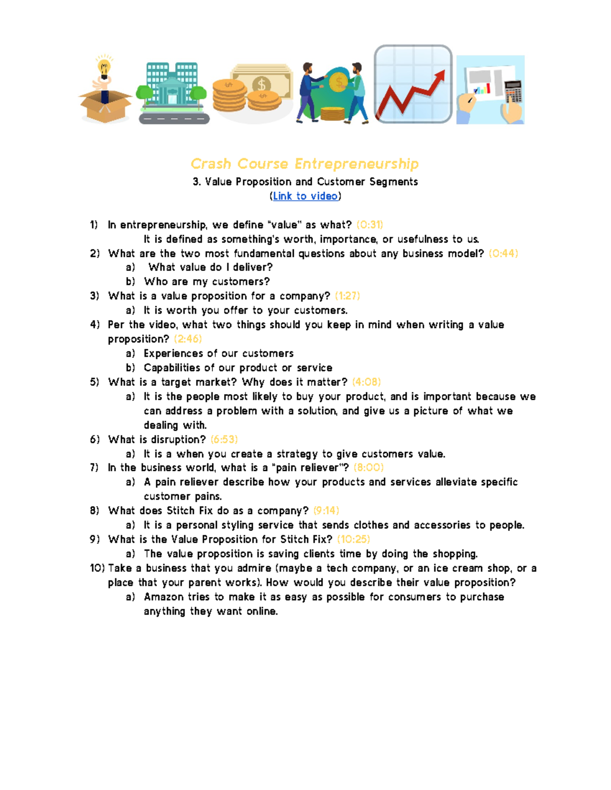 Crash Course 3. Value Proposition and Customer Segments - Crash Course ...