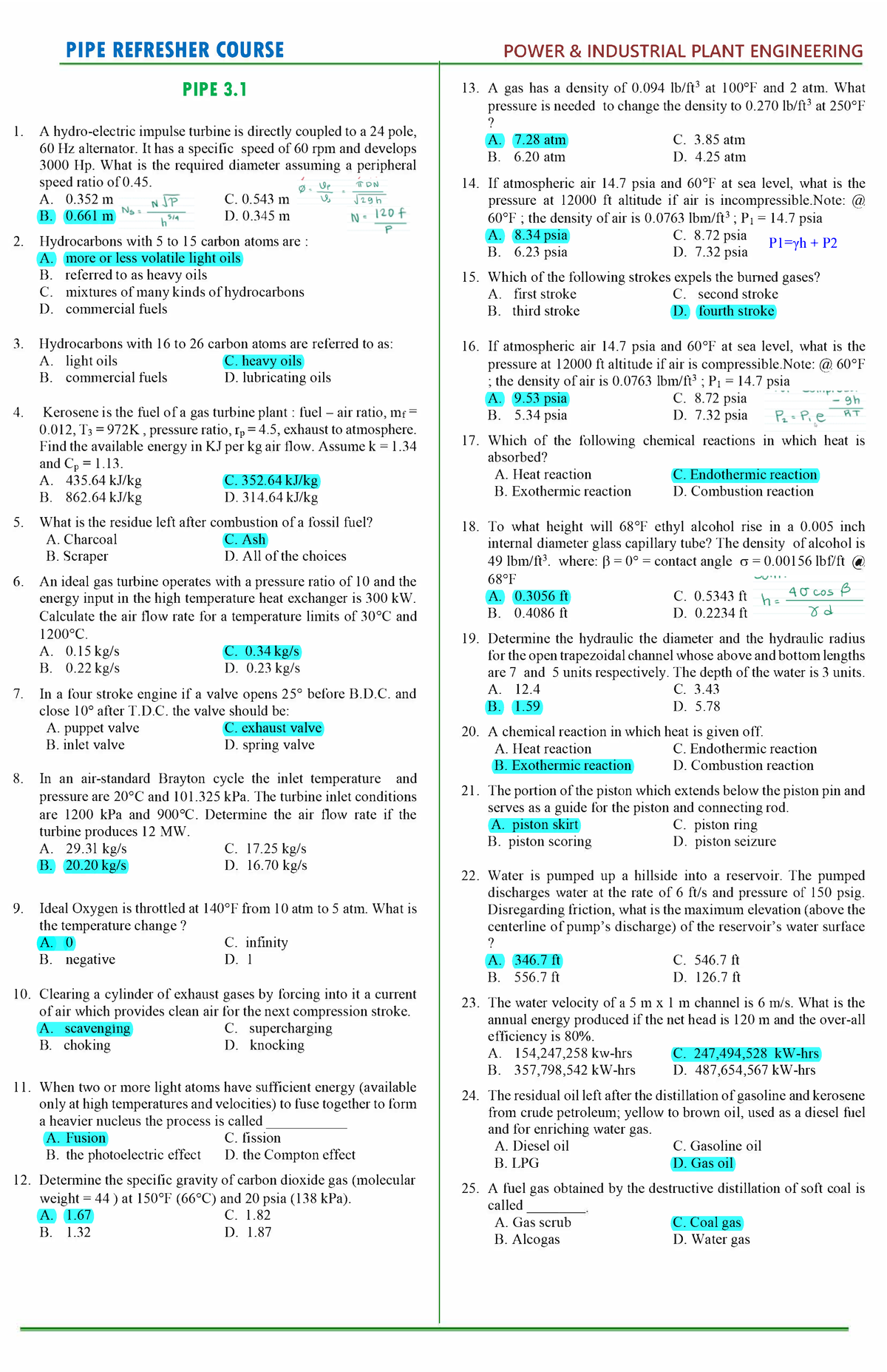 Pipe-ref-03 compress - Practice materials on PIPE refrigeration. - PIPE 3. A hydro-electric ...