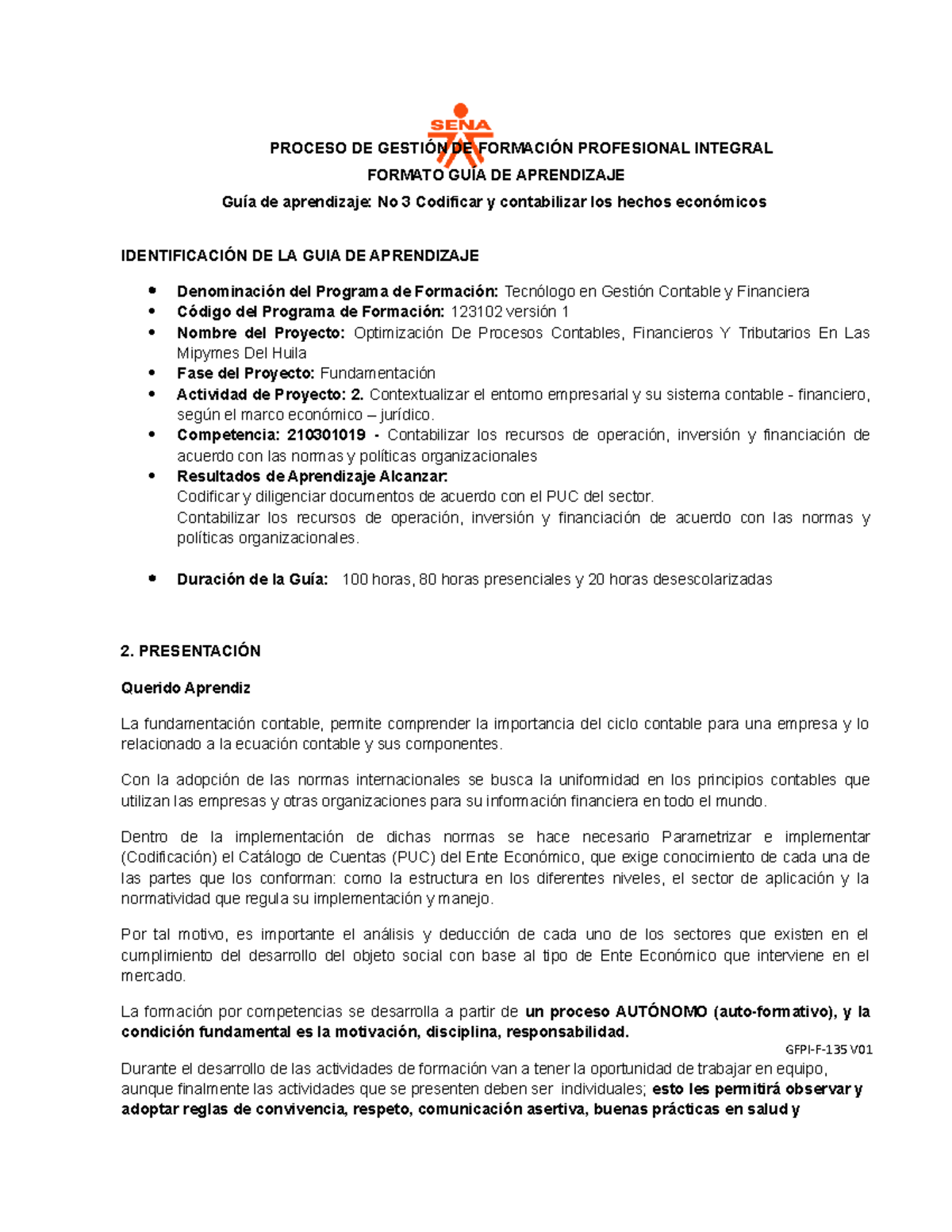 GUIA 3 GFPI-F-135 GA Codificar y Contabilizar- Yobanny - PROCESO DE ...