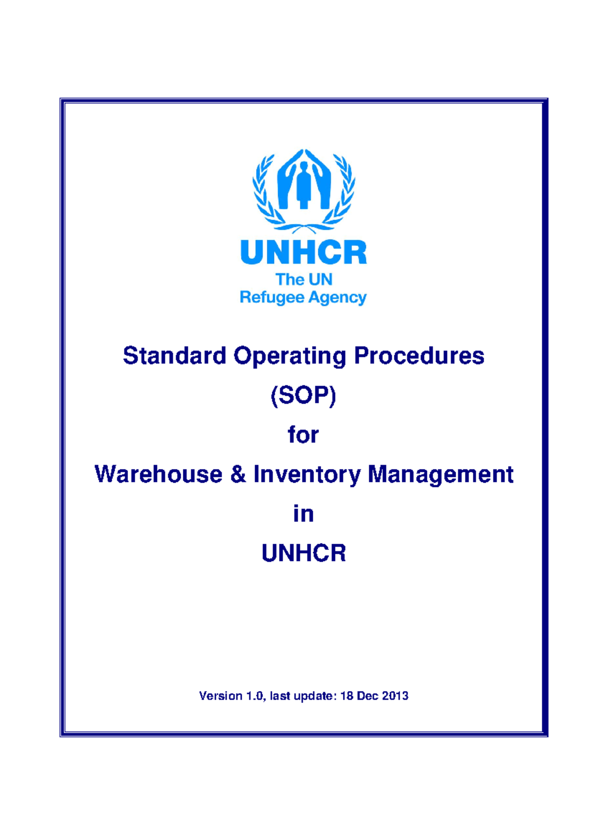SOP for inventory managment - Standard Operating Procedures (SOP) for ...