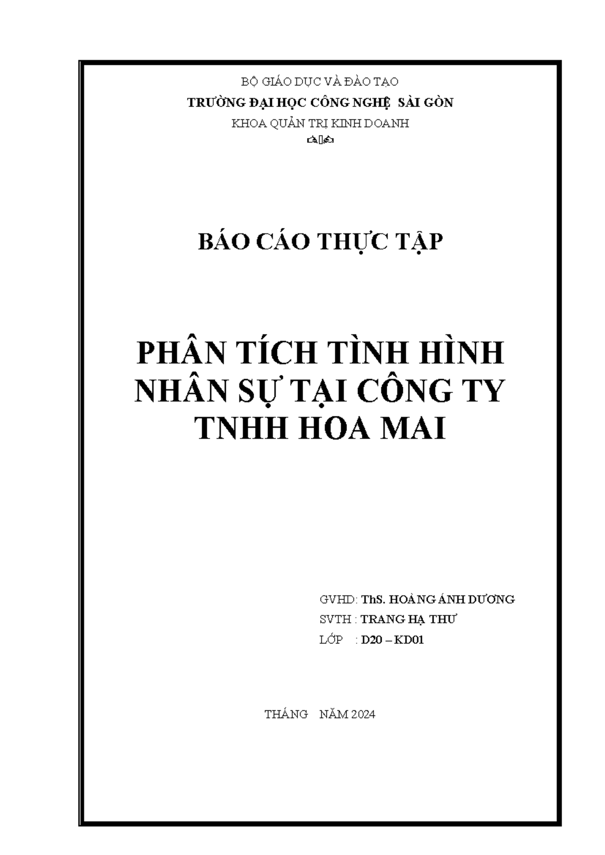 Bia BCTT - ktnkngkr - Marketing căn bản - BỘ GIÁO DỤC VÀ ĐÀO TẠO TRƯỜNG ĐẠI HỌC CÔNG NGHỆ SÀI ...
