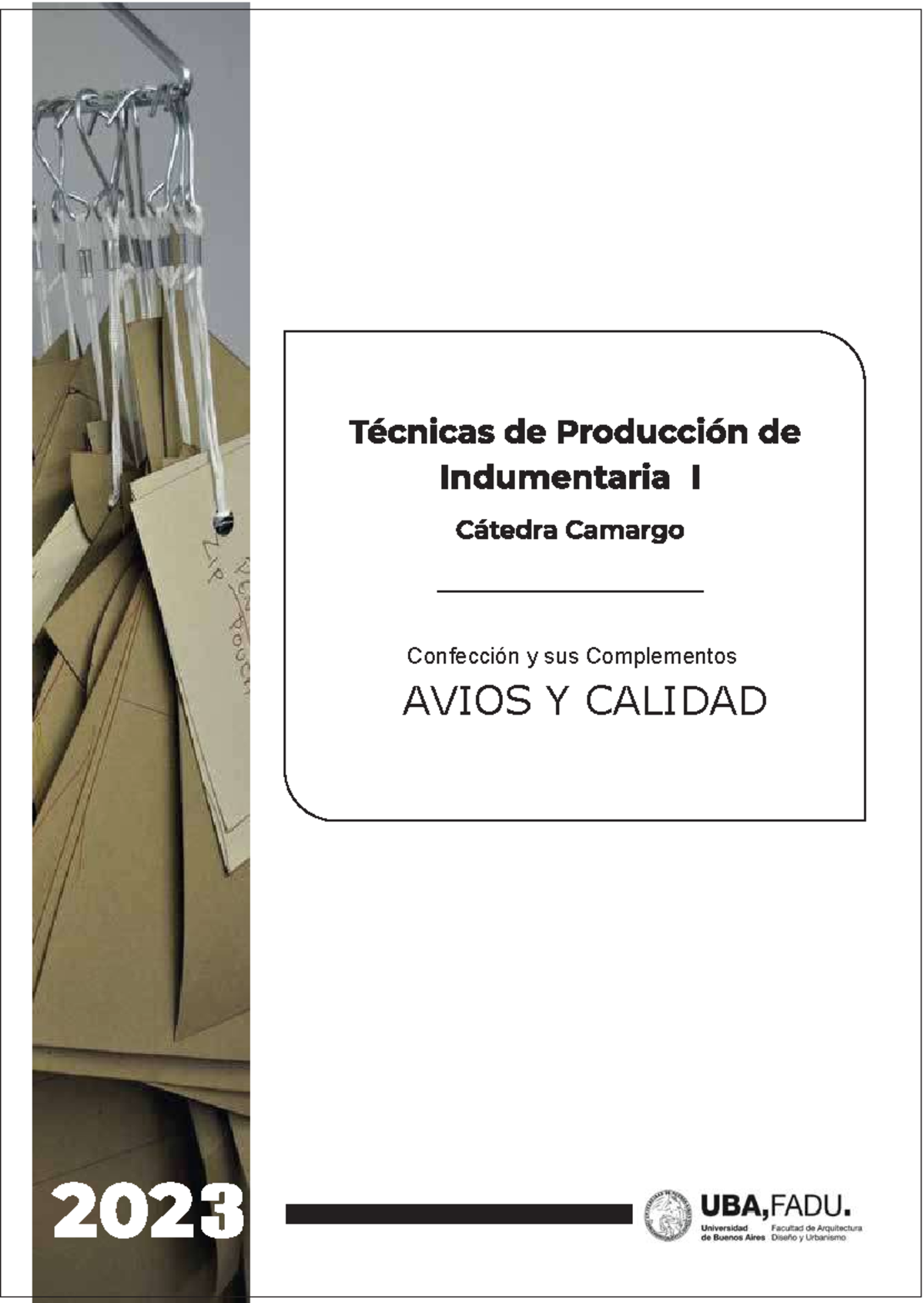 Apunte Avios - AVIOS Y CALIDAD 3 Confección y sus Complementos Avíos ...