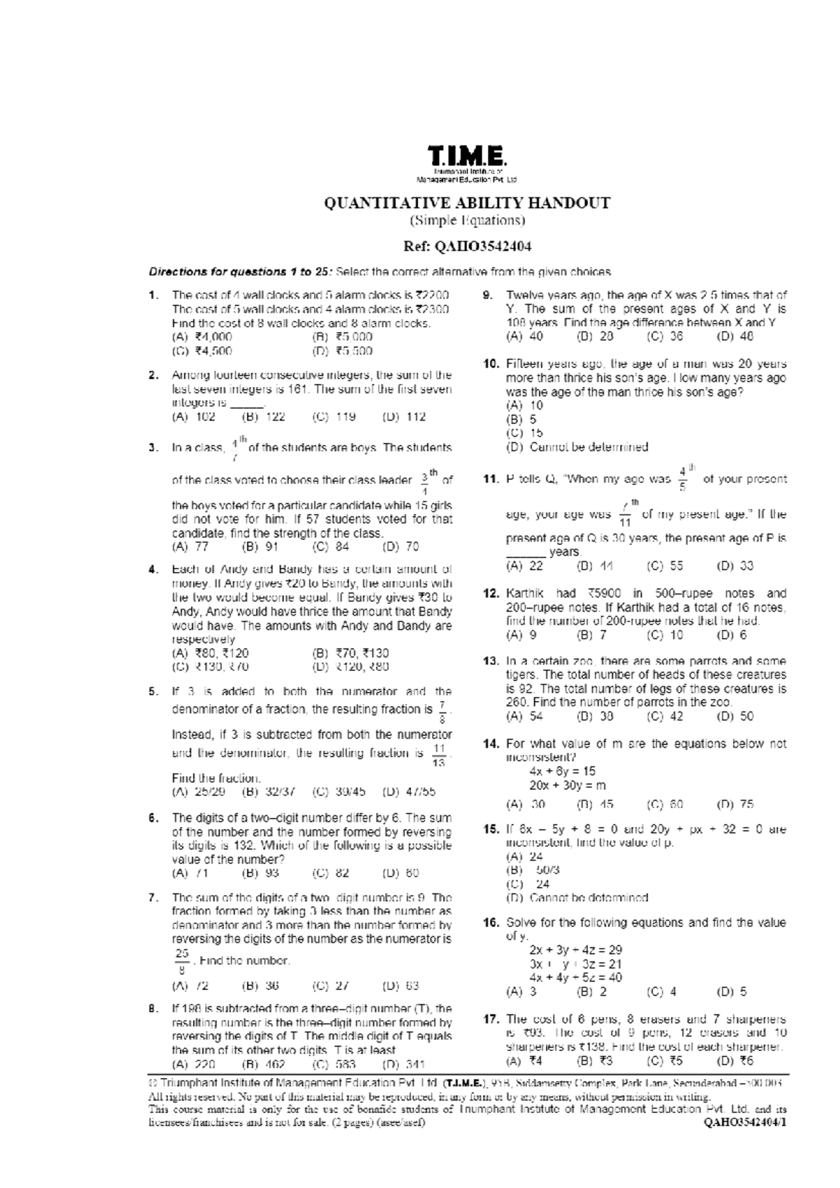 IPM class 1 paper - Masters in Business Administration - Studocu