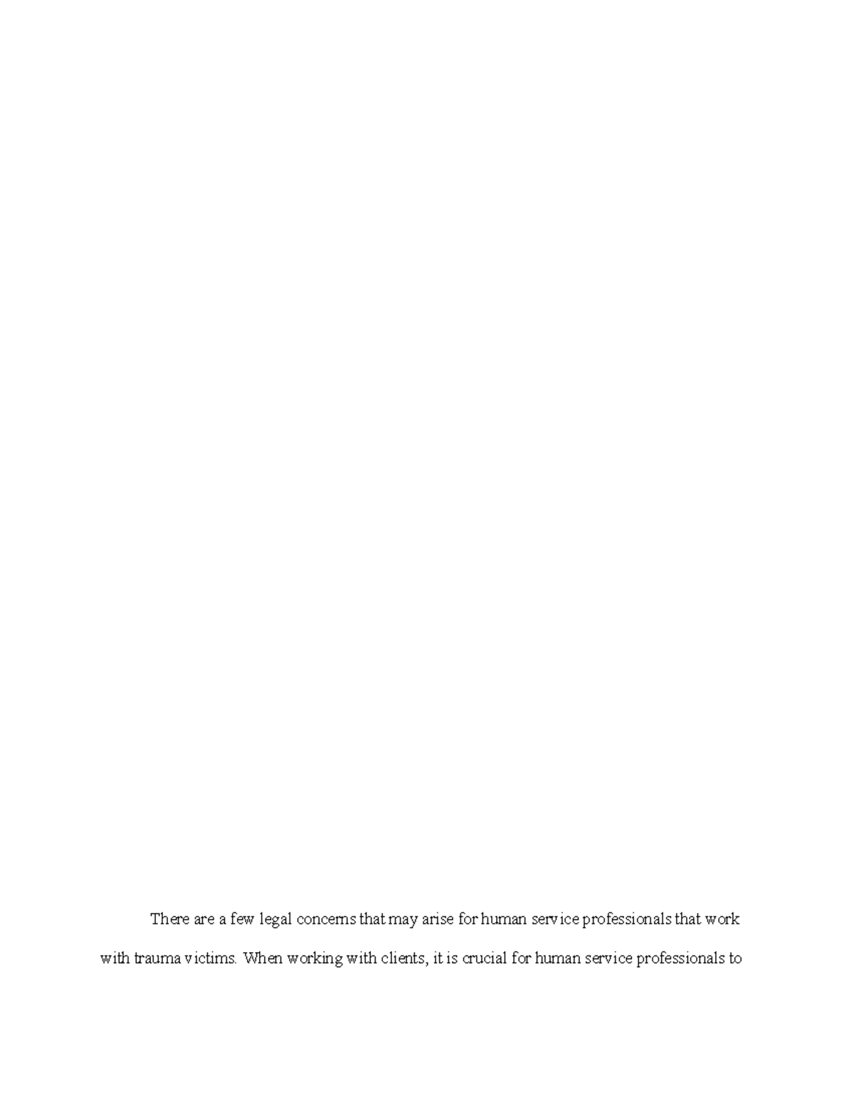 HSE 315 5-2 Journal Legal Concerns - There are a few legal concerns ...