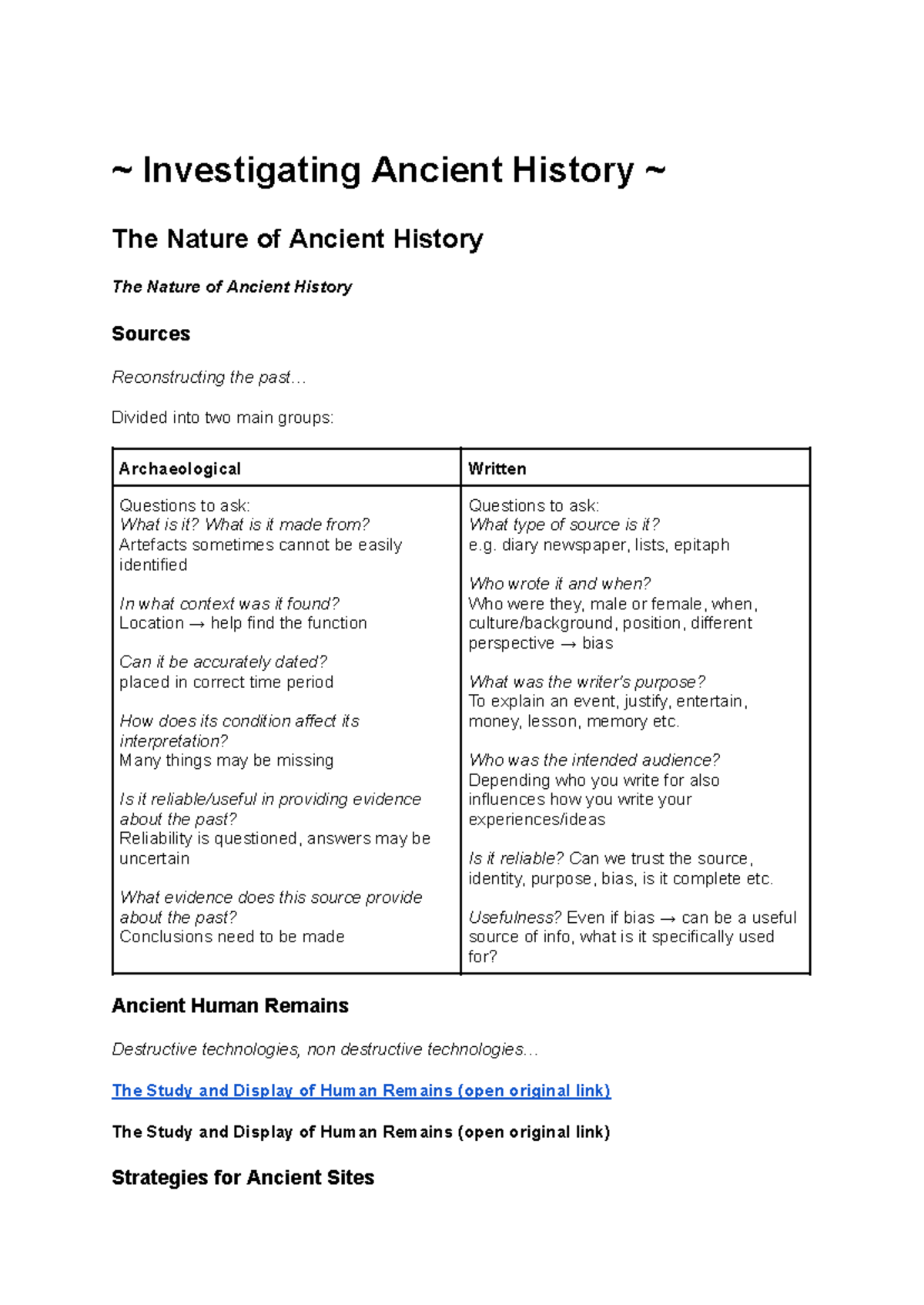 Ancient History - Investigating Ancient History - ~ Investigating ...