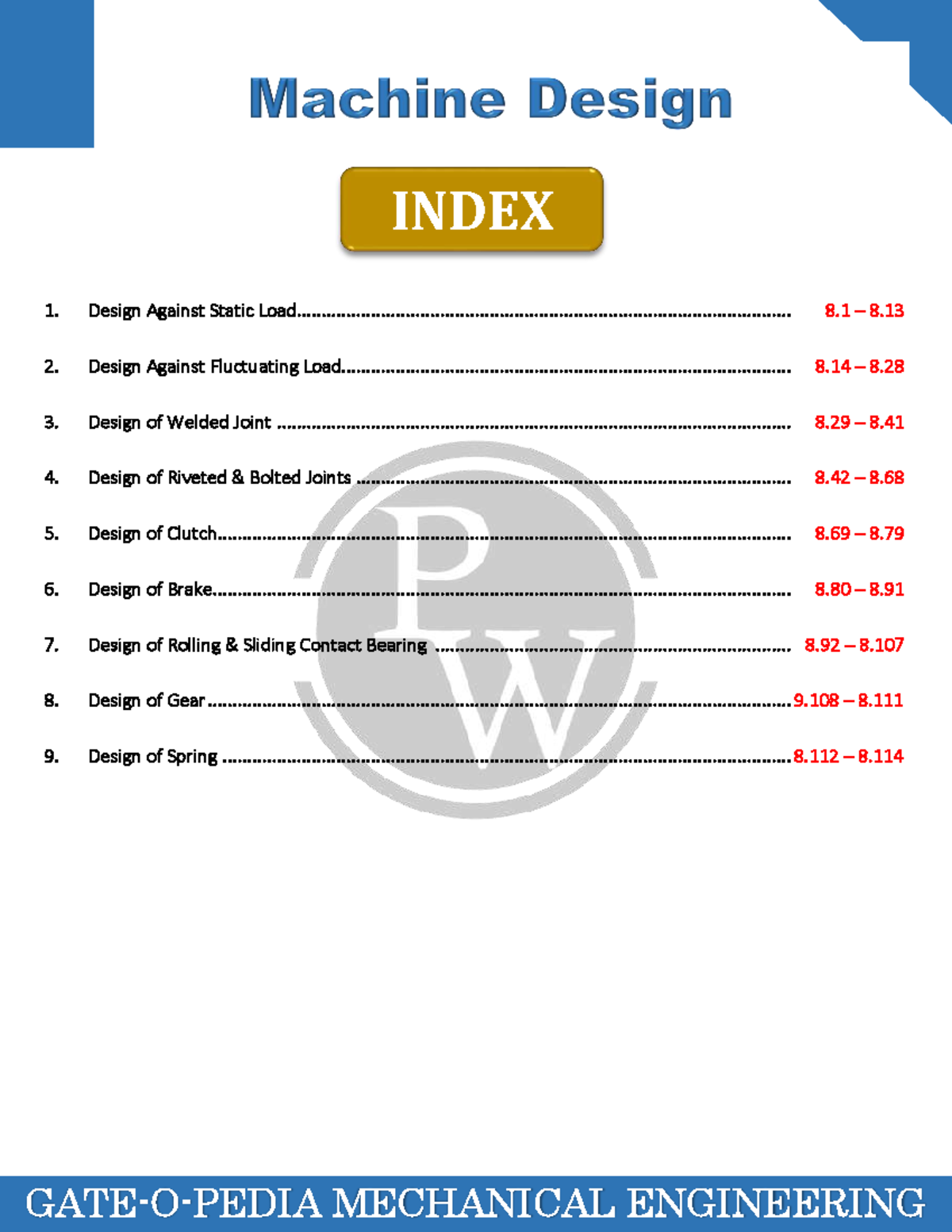 Machine Design Notes - INDEX Design Against Static - Studocu