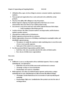Chapter 8 and Chapter 9 - textbook Notes and Lecture Notes - Chapter 8 ...
