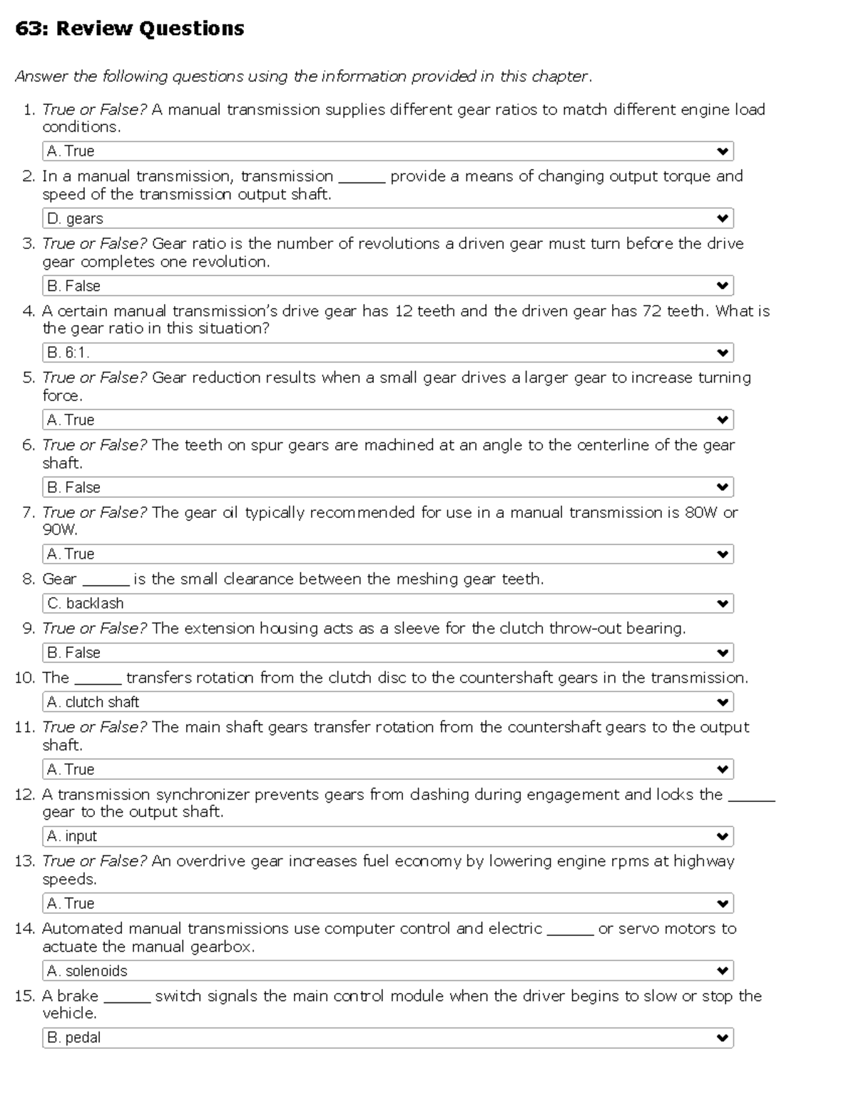 Chapter 63 Review Questions - 63: Review Questions Answer the following ...