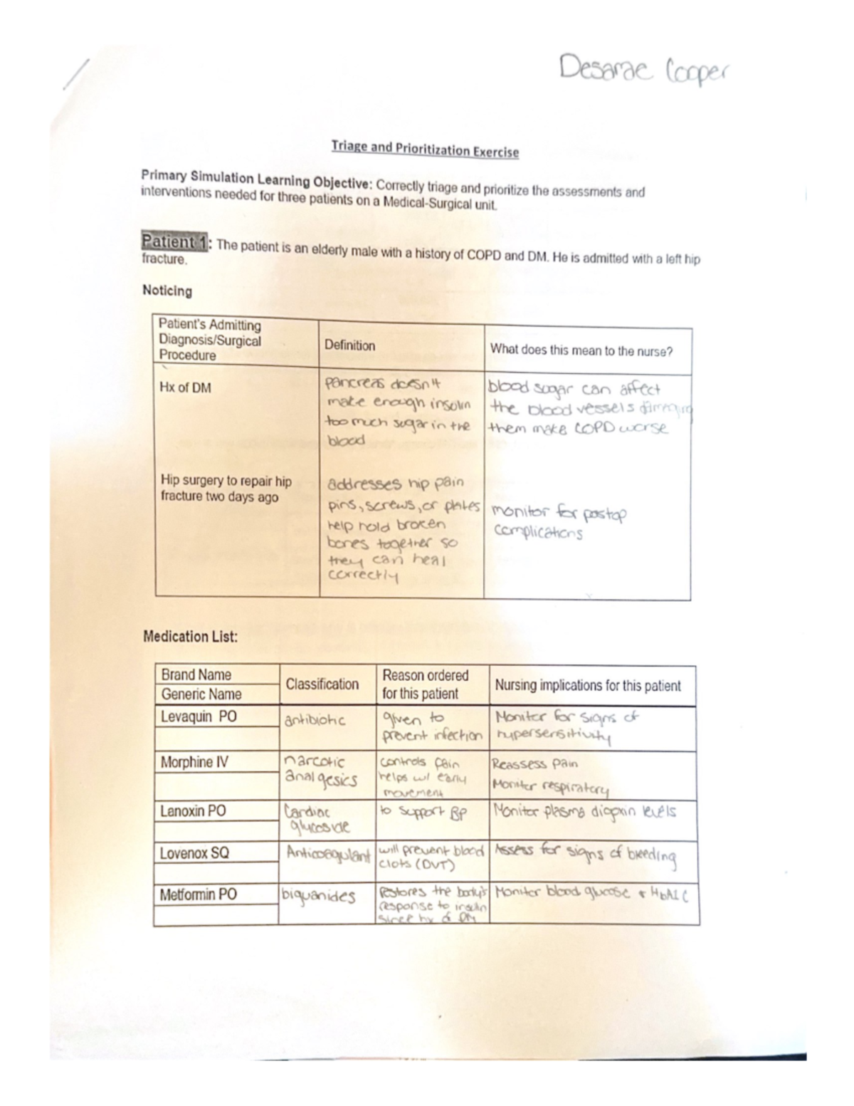 Triage and Prioritization Exercise - BUS303 - Studocu