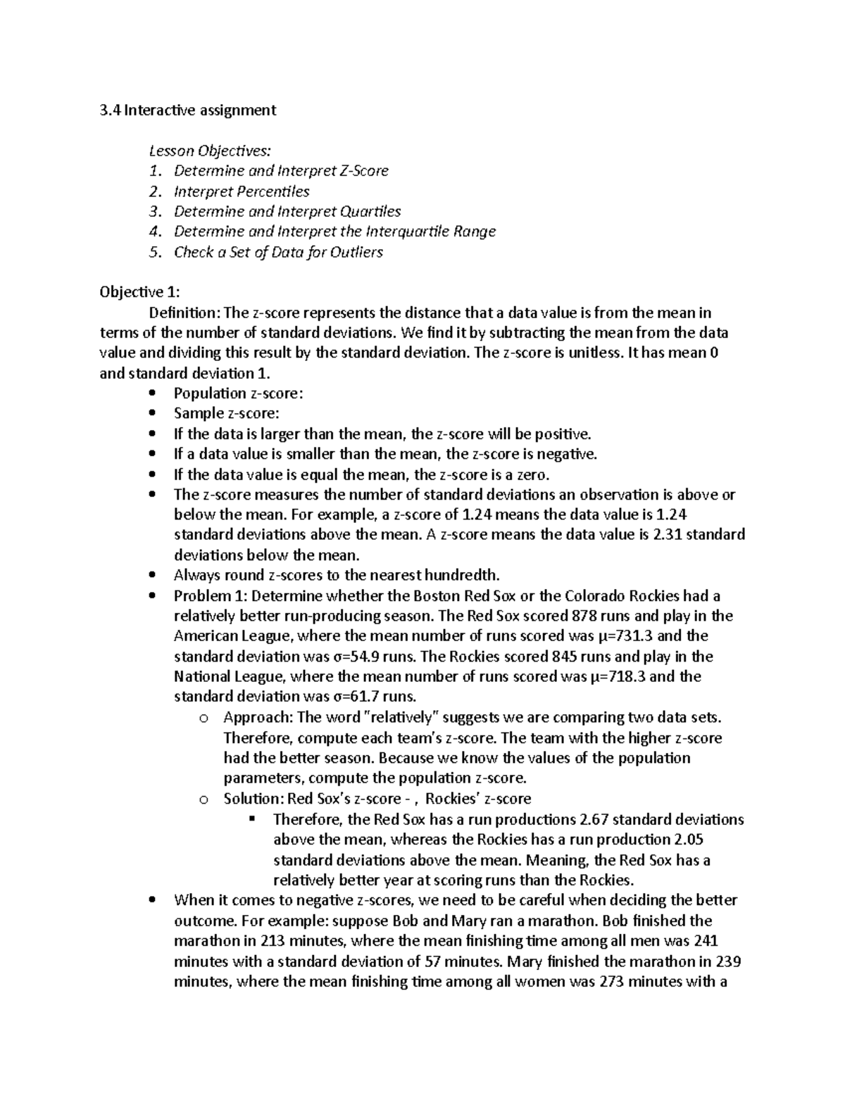 3.4 Interactive assignment - 3 Interactive assignment Lesson Objectives ...