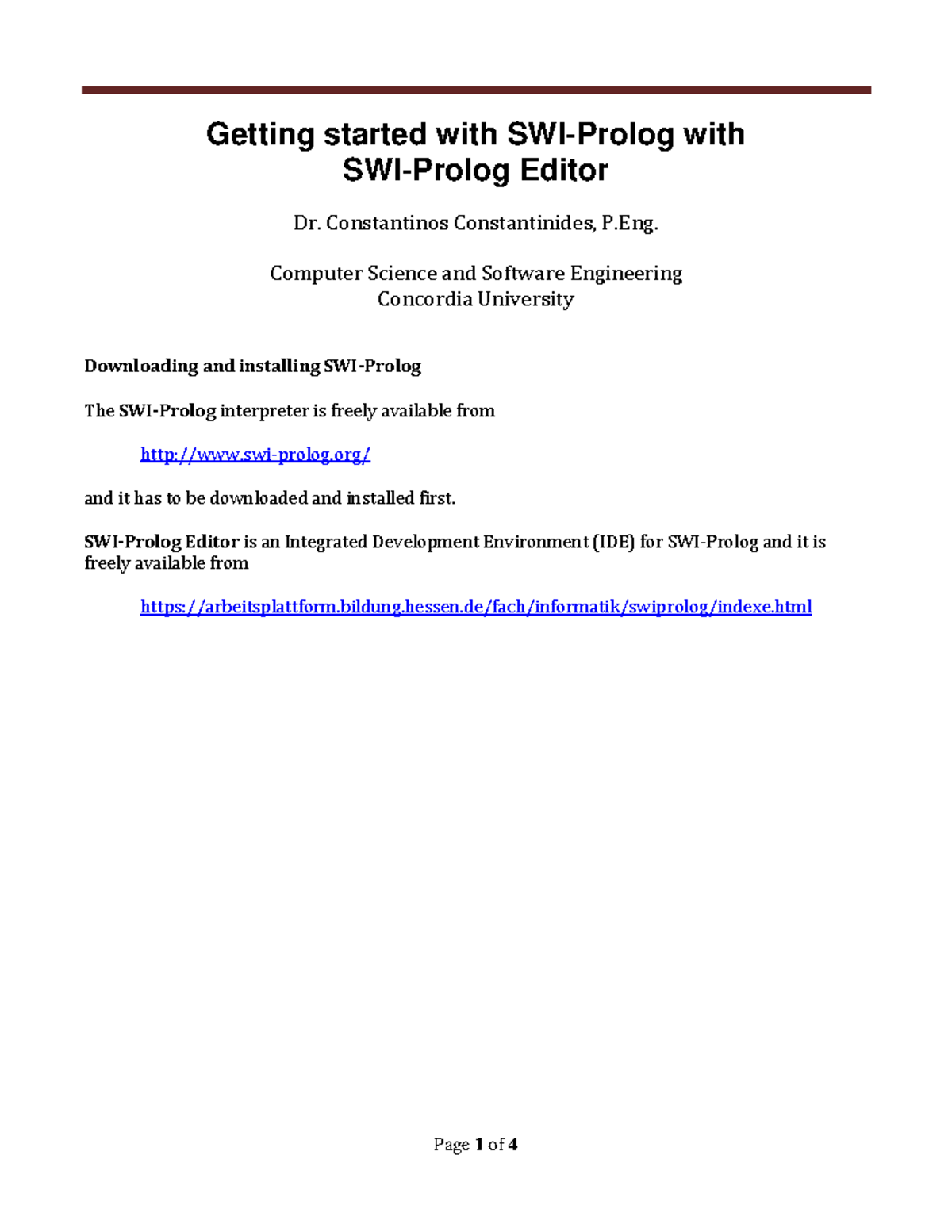 Swi Prolog With Editor Lecture Getting Started With Swi Prolog With Swi Prolog Editor Dr