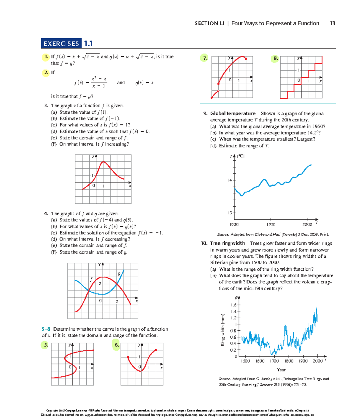 1 - 1.1 practice - SECTION !.! | Four Ways to Represent a Function ...