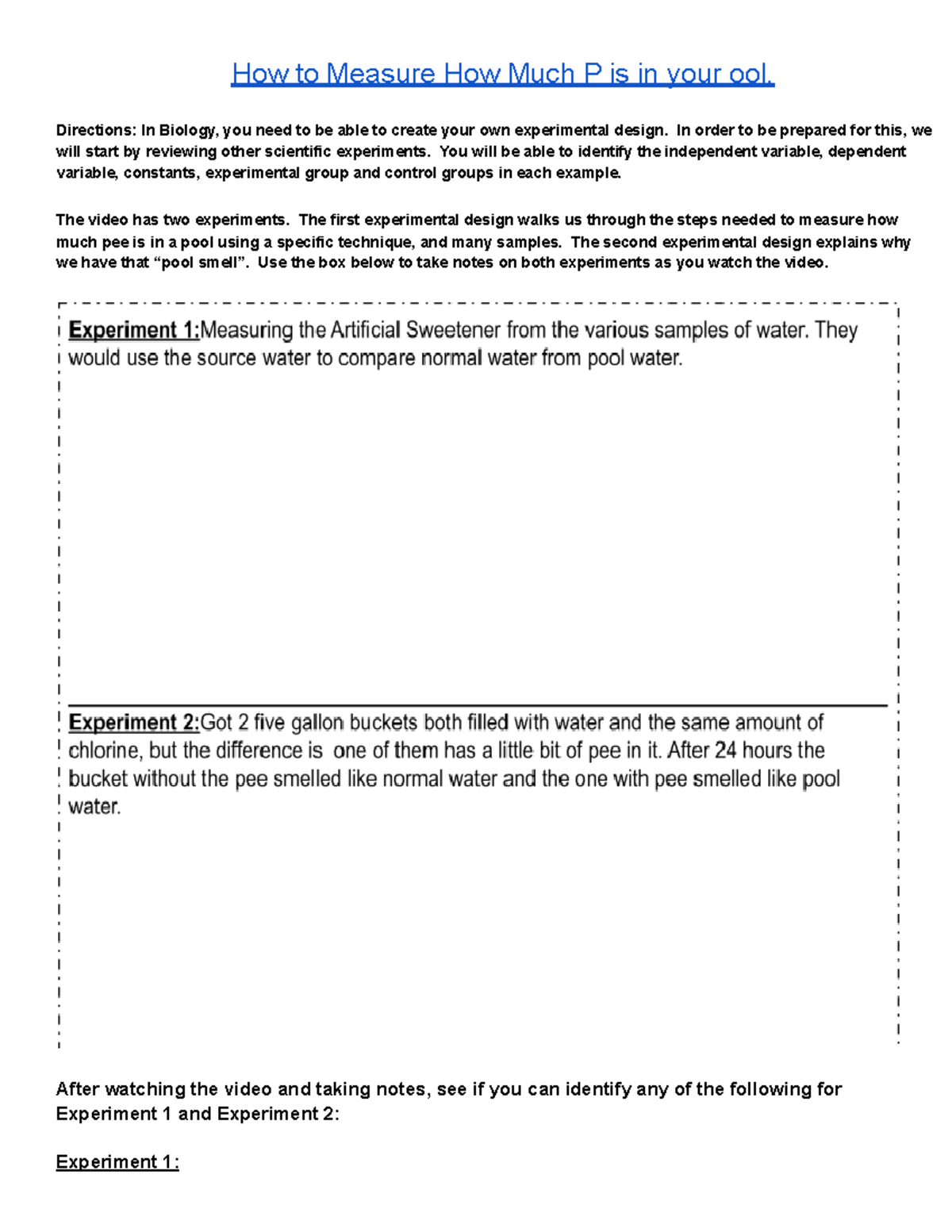 Copy of Copy of How to Measure How Much P is in your ool. - How to ...