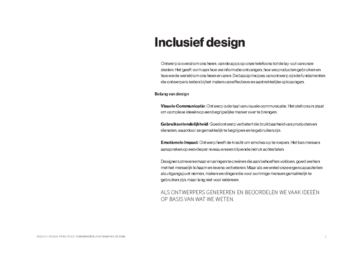 2324 Inclusive-design-samenvatting - Inclusief design Ontwerp is overal ...