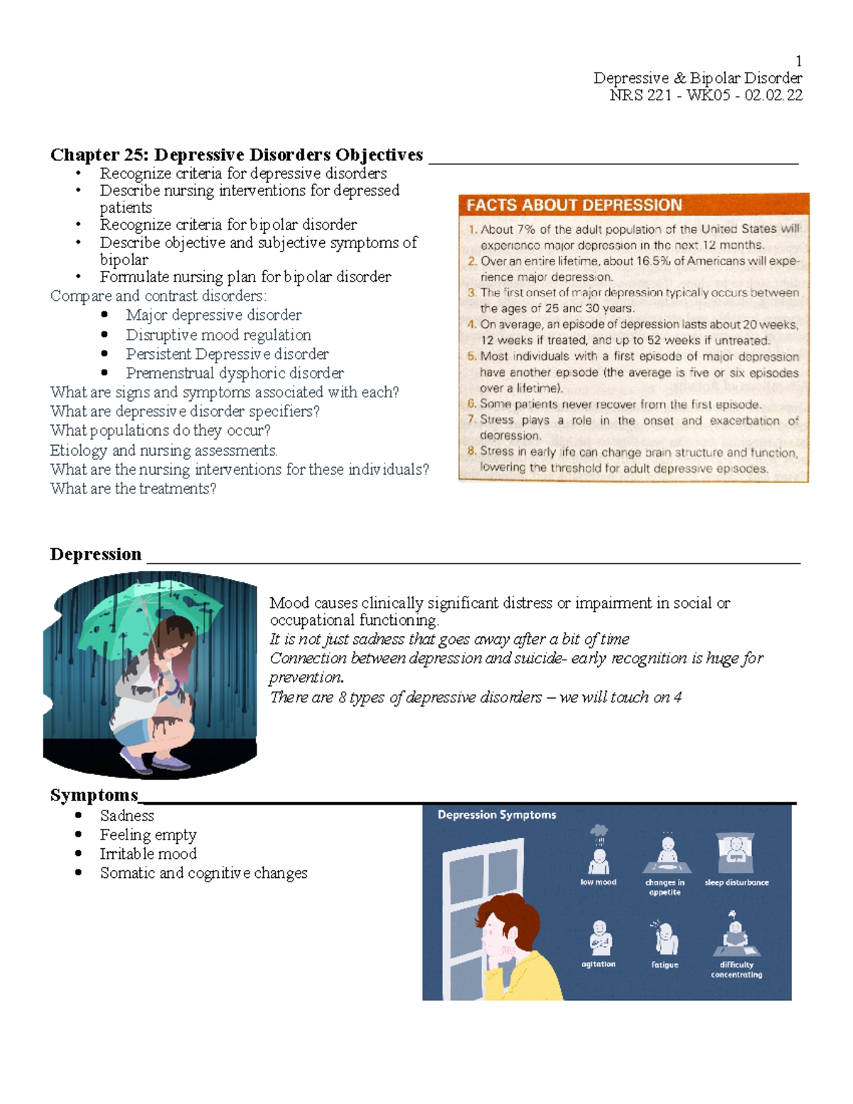 Outline Depression Bipolar Disorders - Depressive & Bipolar Disorder ...