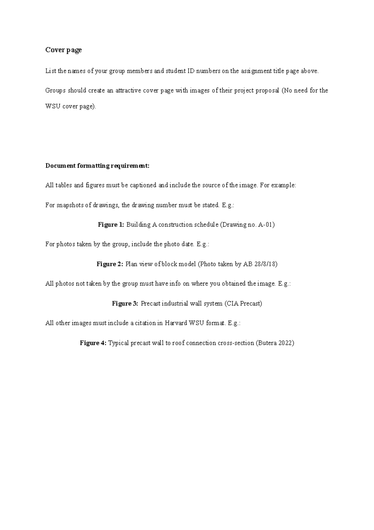 BLDG1014 Group Assessment Report Template 2023 - Cover page List the ...