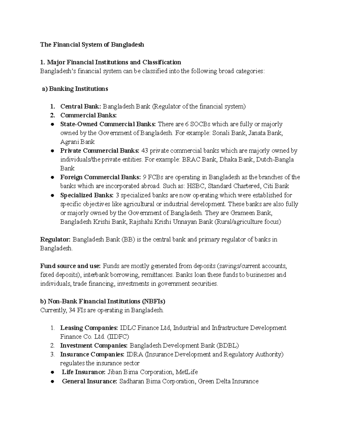 Financial System of Bangladesh - The Financial System of Bangladesh ...