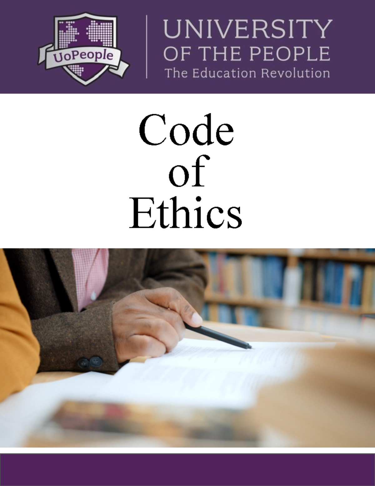 BUS 5115 Group Activity - Code of Ethics Table of Contents - I. Team ...