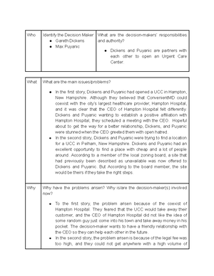 Five parts of case analysis - 7 Five parts of case analysis: Problem ...