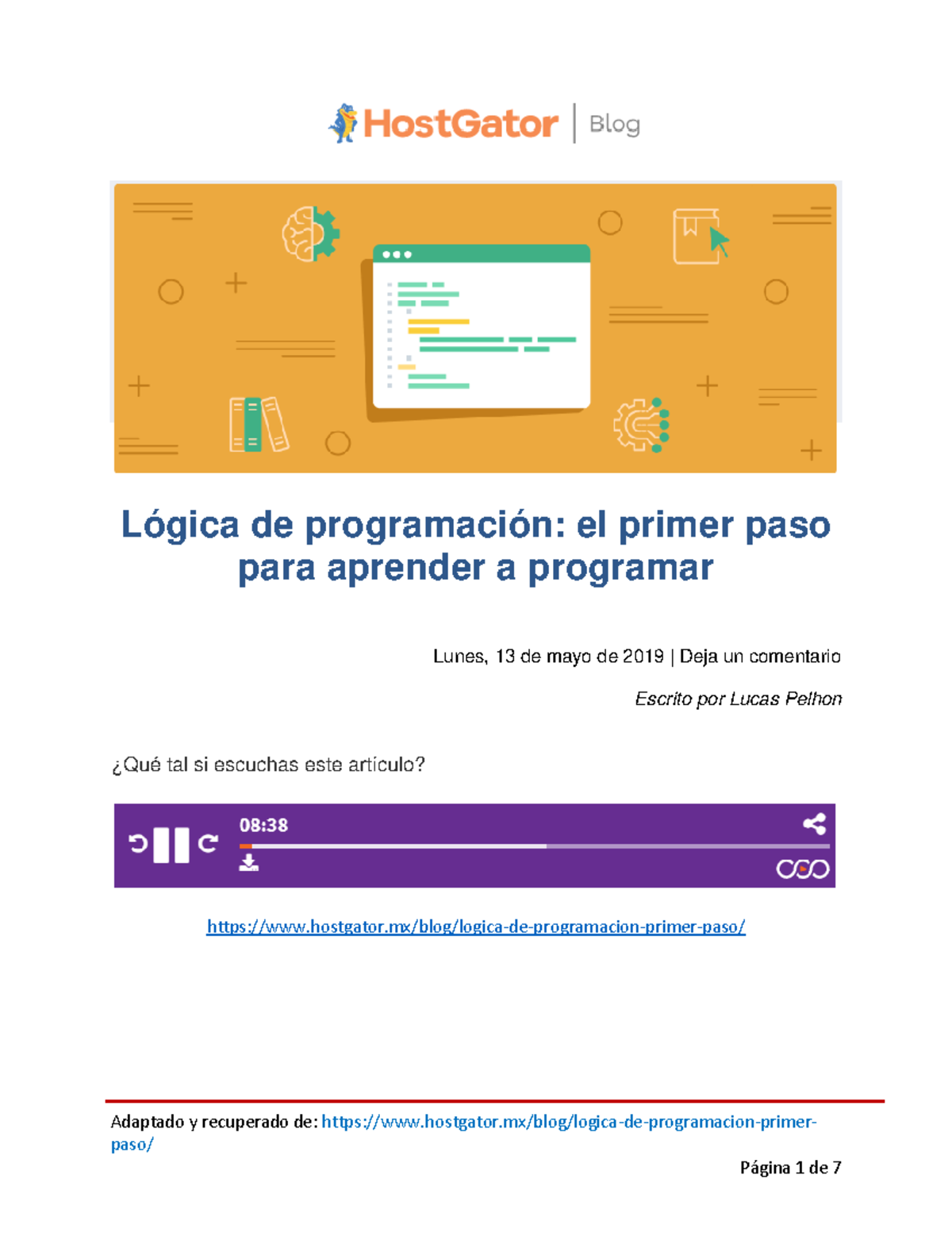 0-Logica De Programacion - Adaptado y recuperado de: hostgator/blog ...