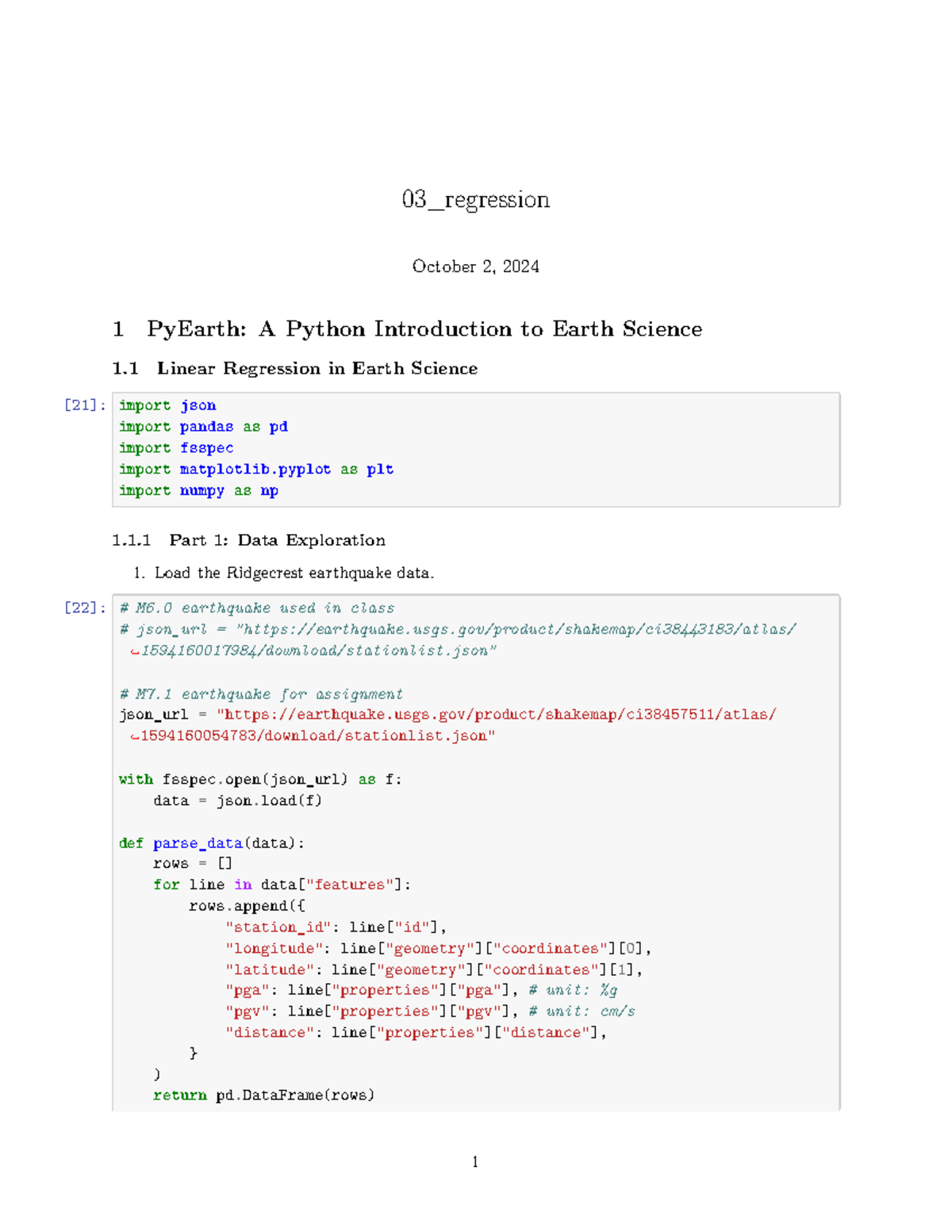 03 regression - 3rd assignment - 03_regression October 2, 2024 1 PyEarth: A Python Introduction ...