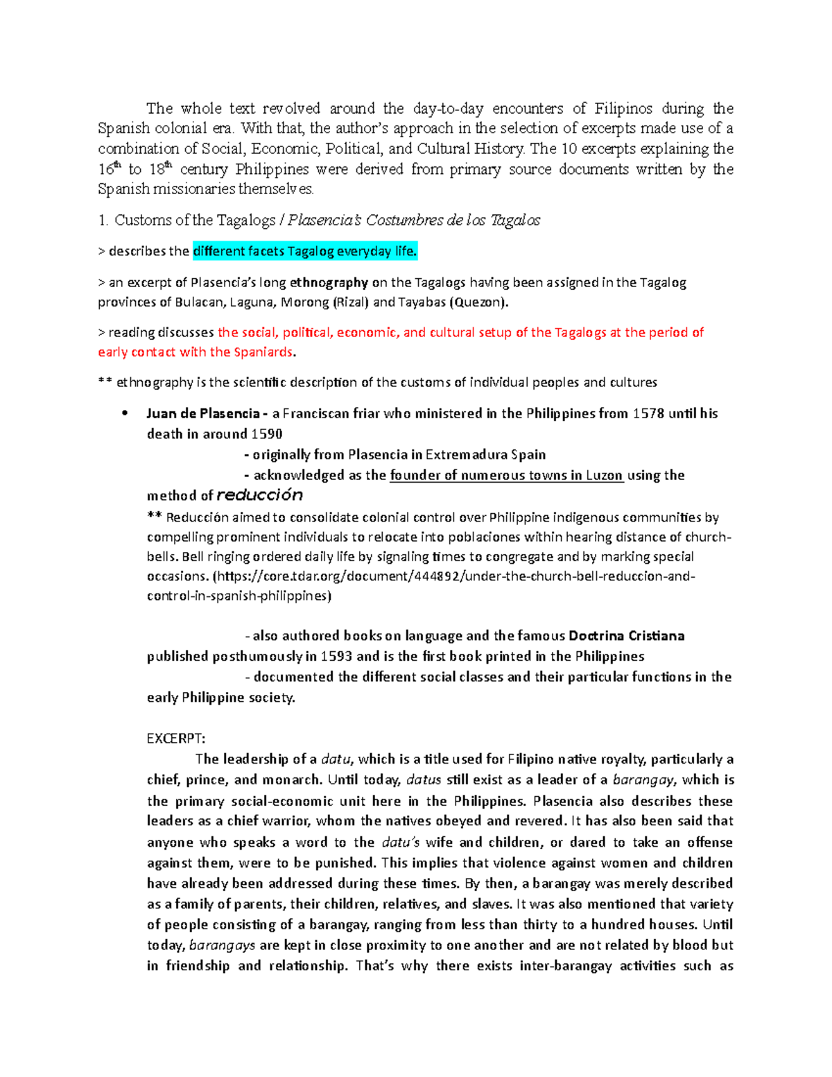 Notes-2 - Notes on Readings in Philippine History - The whole text ...