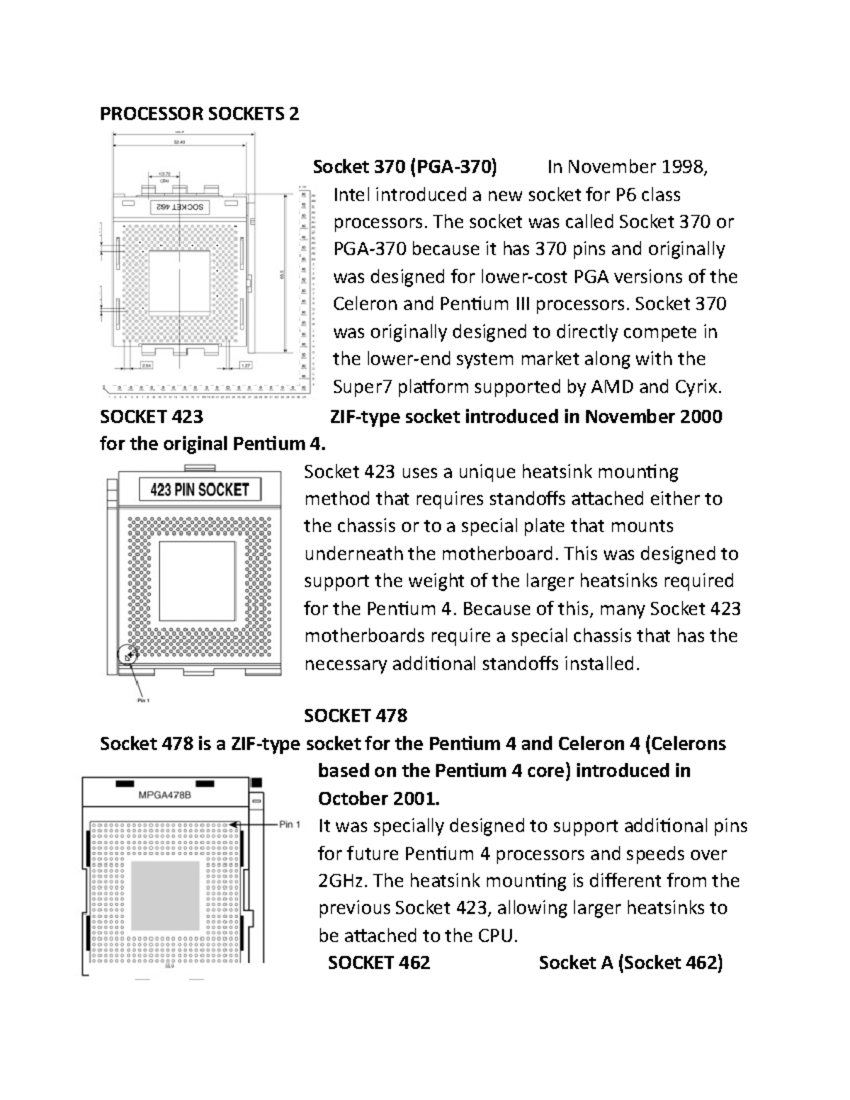 Processor Sockets 2 - Computer System Servicing Lectures - PROCESSOR ...