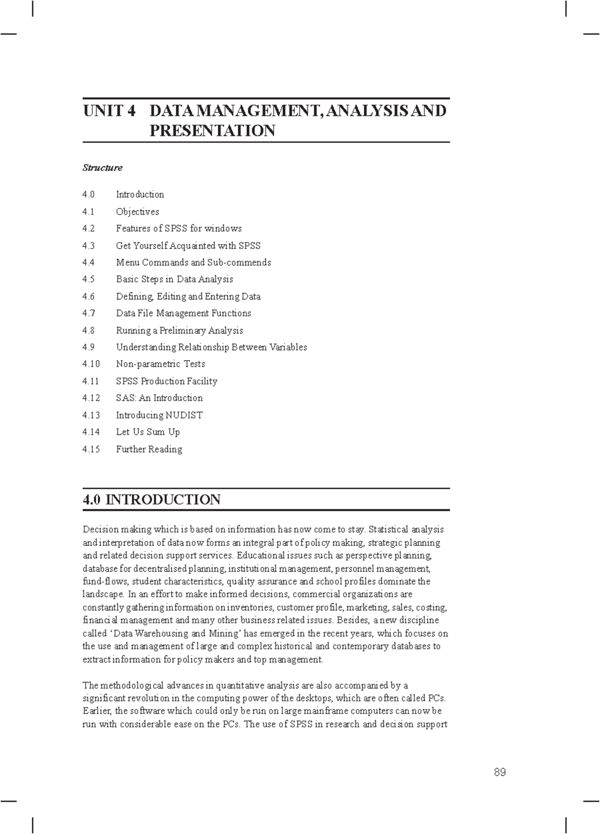 Unit-4 - Good morning - UNIT 4 DATA MANAGEMENT, ANALYSIS AND ...