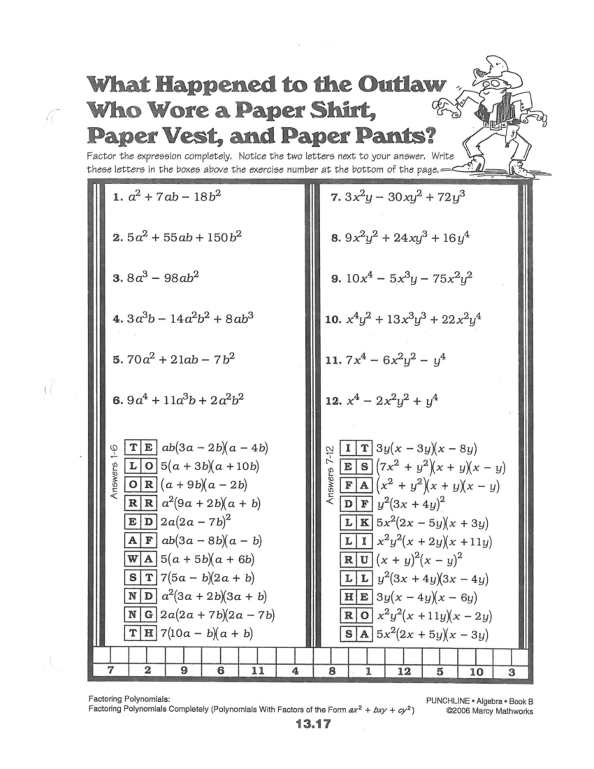 Punchline 13 - MATH 380 - Studocu