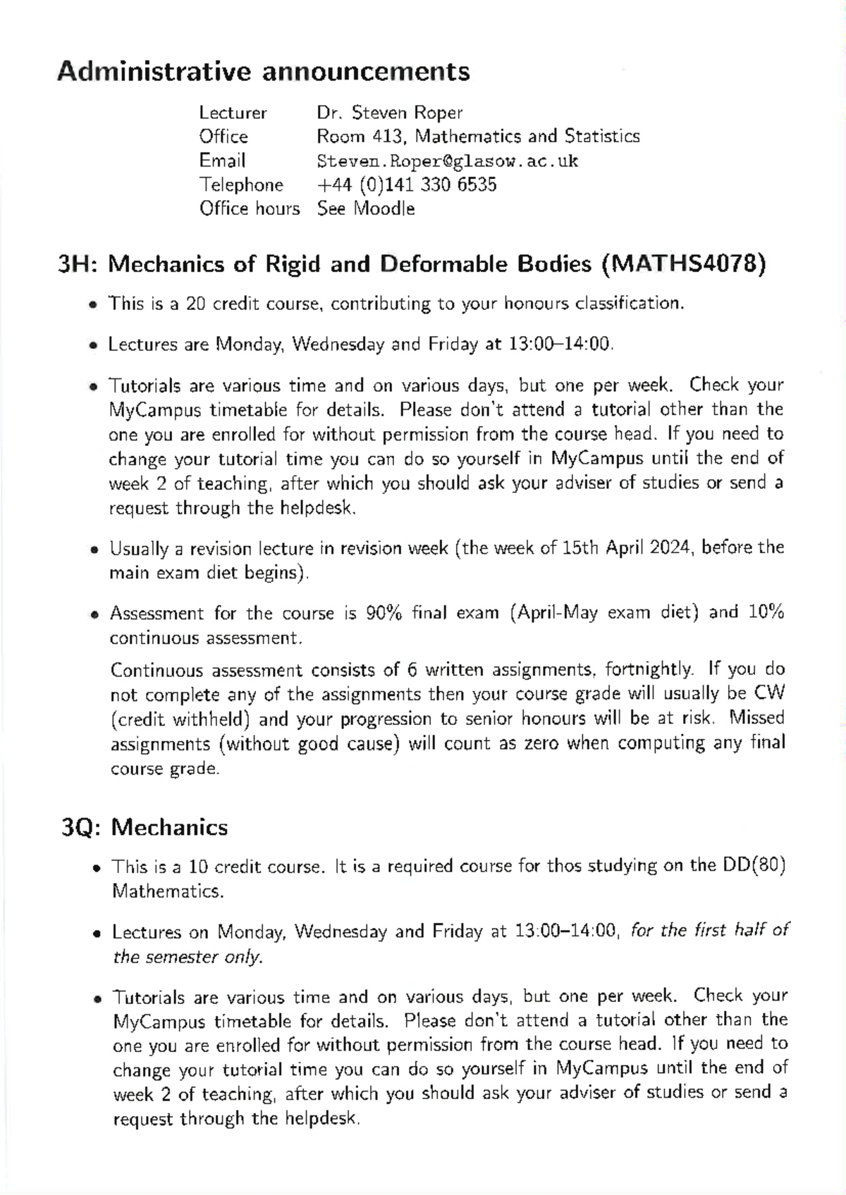 MRDB All handwritten - Steven Roper - MATHS4078 - Studocu