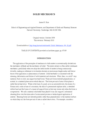 Strain - Solid Mechanics in Structural Engineering - Studocu