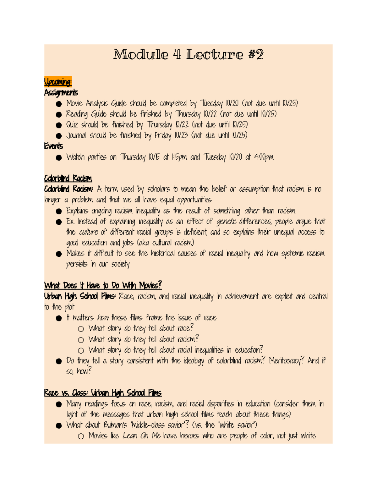 Module 4 Lecture 2 Notes Module 4 Lecture 2 Upcoming Assignments 4967