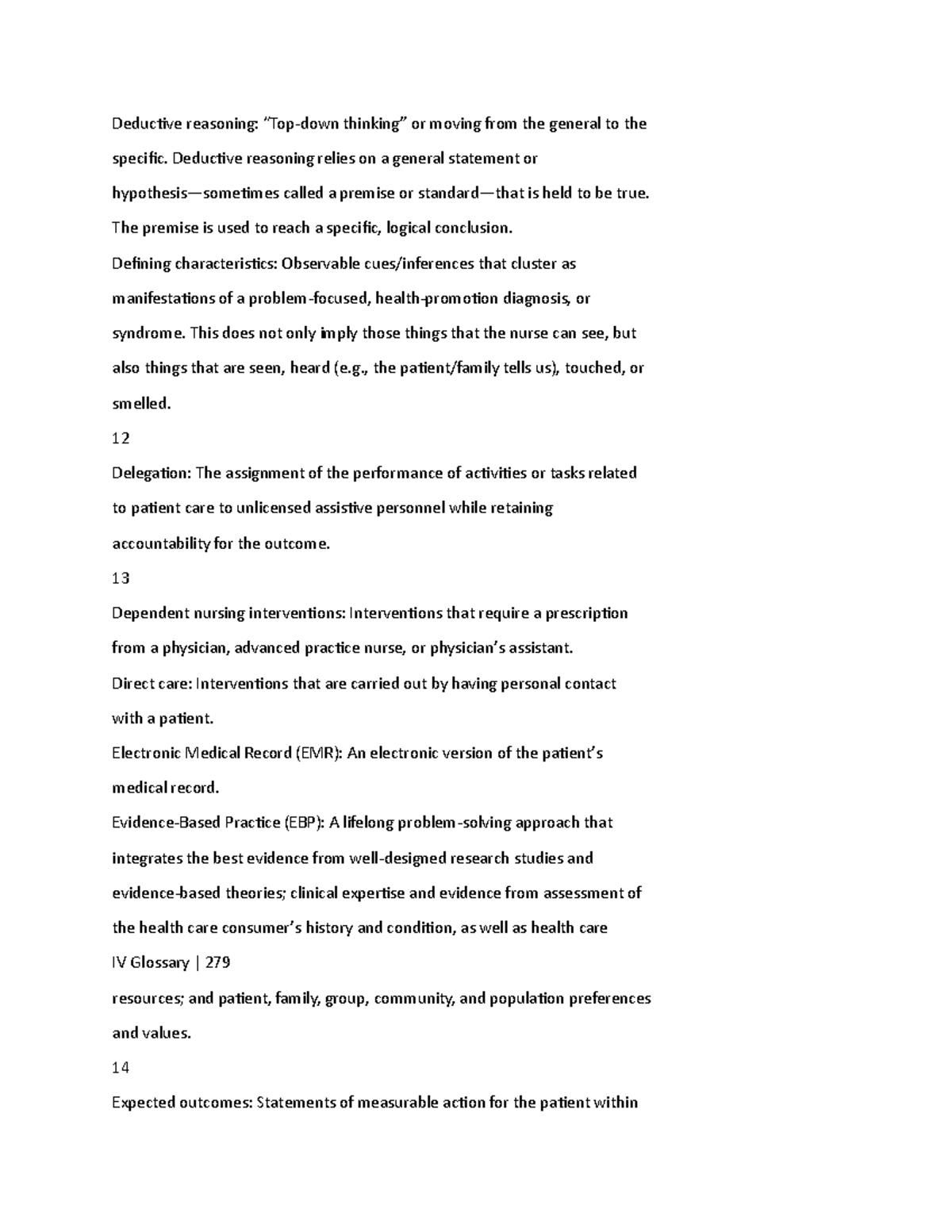 Nursing Fundamentals-74 - Deductive reasoning: “Top-down thinking” or ...